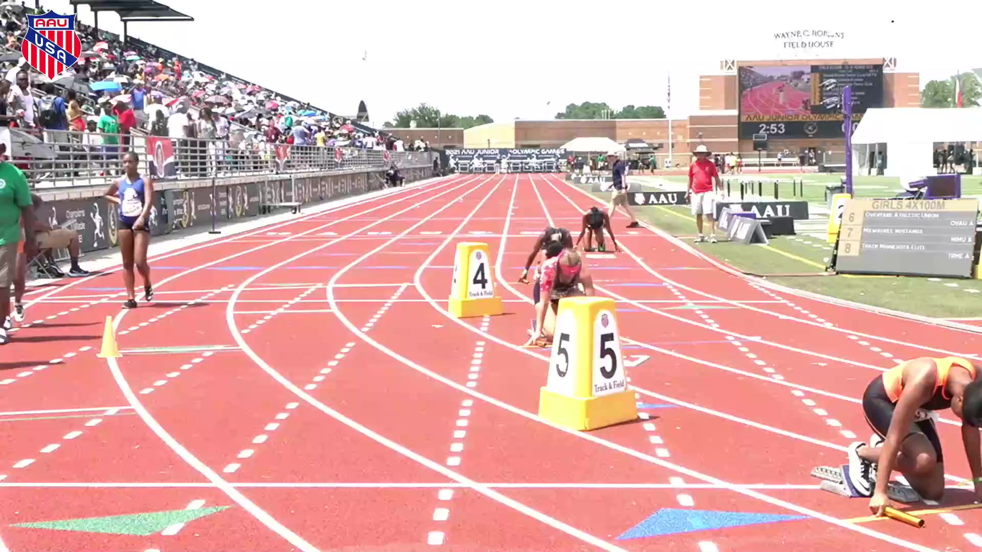 Youth Girls' 4x100m Relay, Prelims 9 - Age 15-16 | AAU Junior Olympics ...